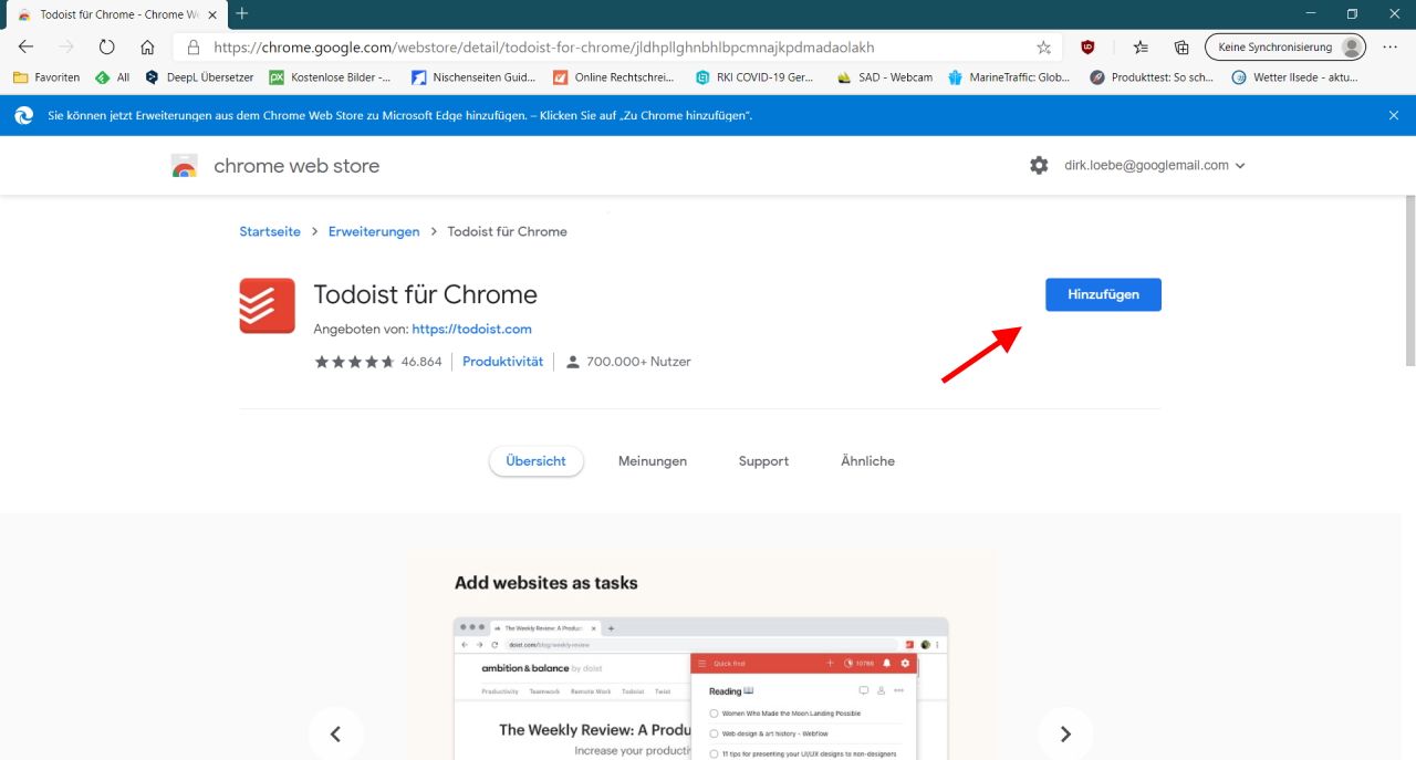 Hinzufügen und Entfernen von Erweiterungen in Microsoft Edge Chromium