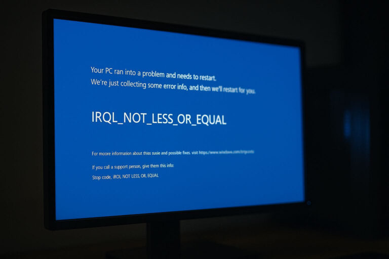 IRQL_NOT_LESS_OR_EQUAL: Bluescreen-Fehler beheben