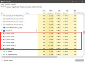 Runtime Broker in Windows: Aufgaben & Lösungen